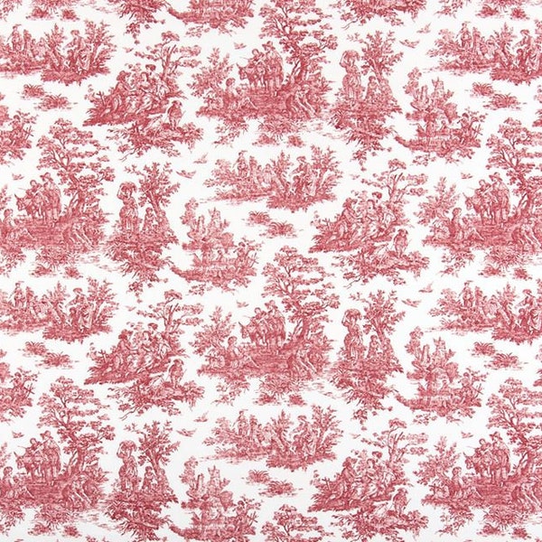 Red Toile Valance - Etsy