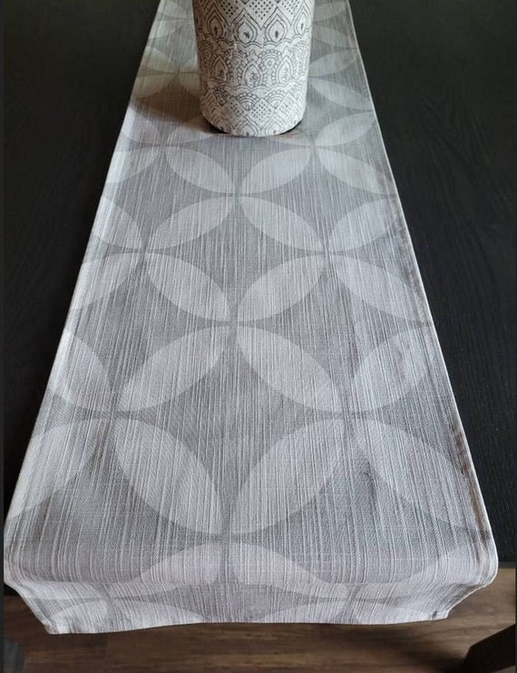 Gray Table Runner Modern Farmhouse Home Decor Table - Etsy