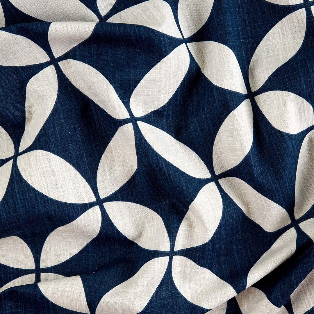 Indigo Navy Blue Curtain Panels Modern Farmhouse Curtains Rustic ...