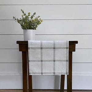 Modern Farmhouse Table Runner Natural Tan Beige Home Decor Dining Room ...
