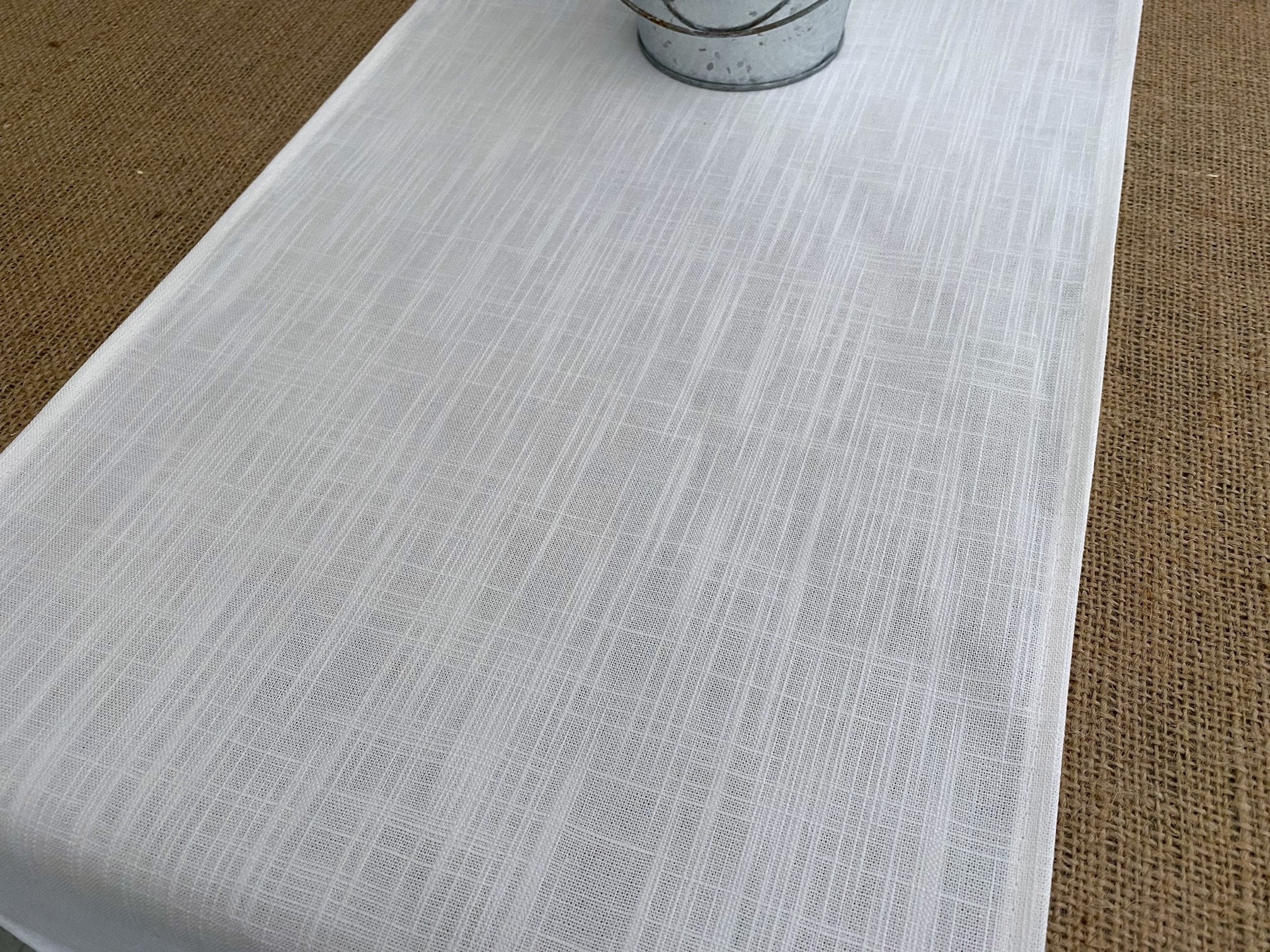 White Table Runner Solid White Runner Textured White Linen - Etsy