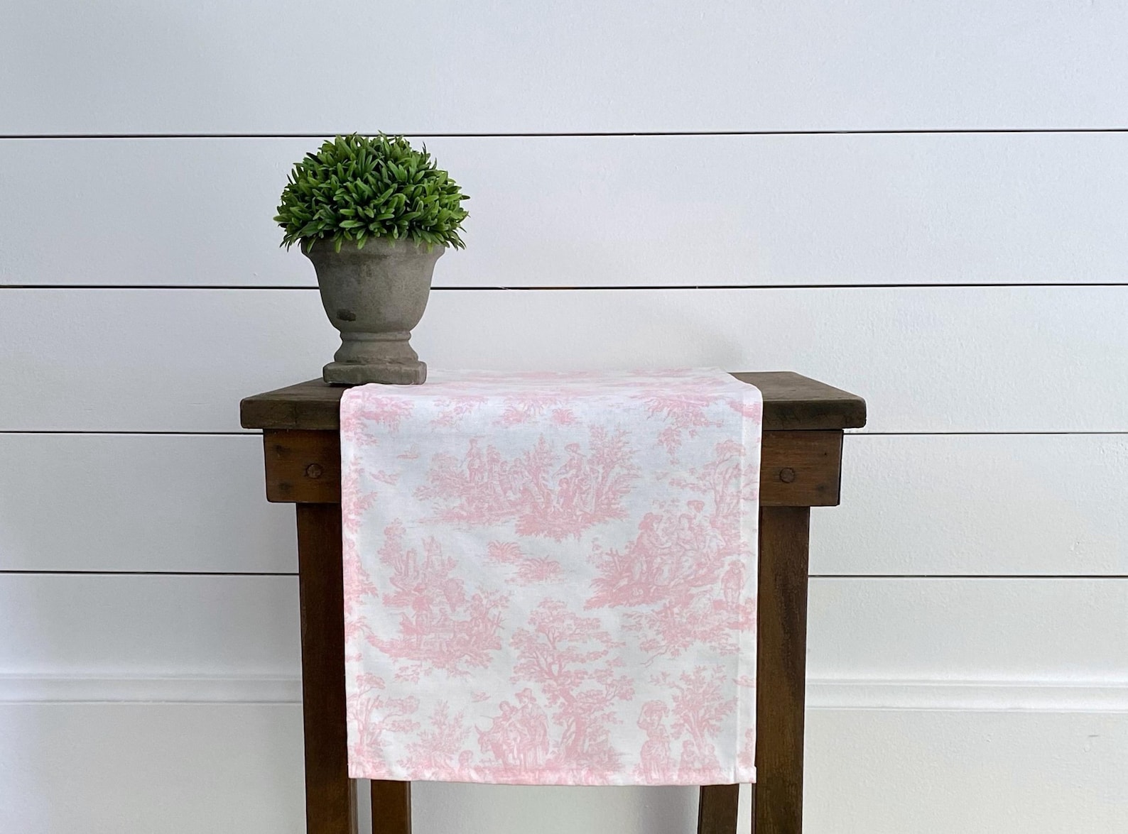 Light Pink Toile Table Runner Table Centerpiece Traditional Table ...