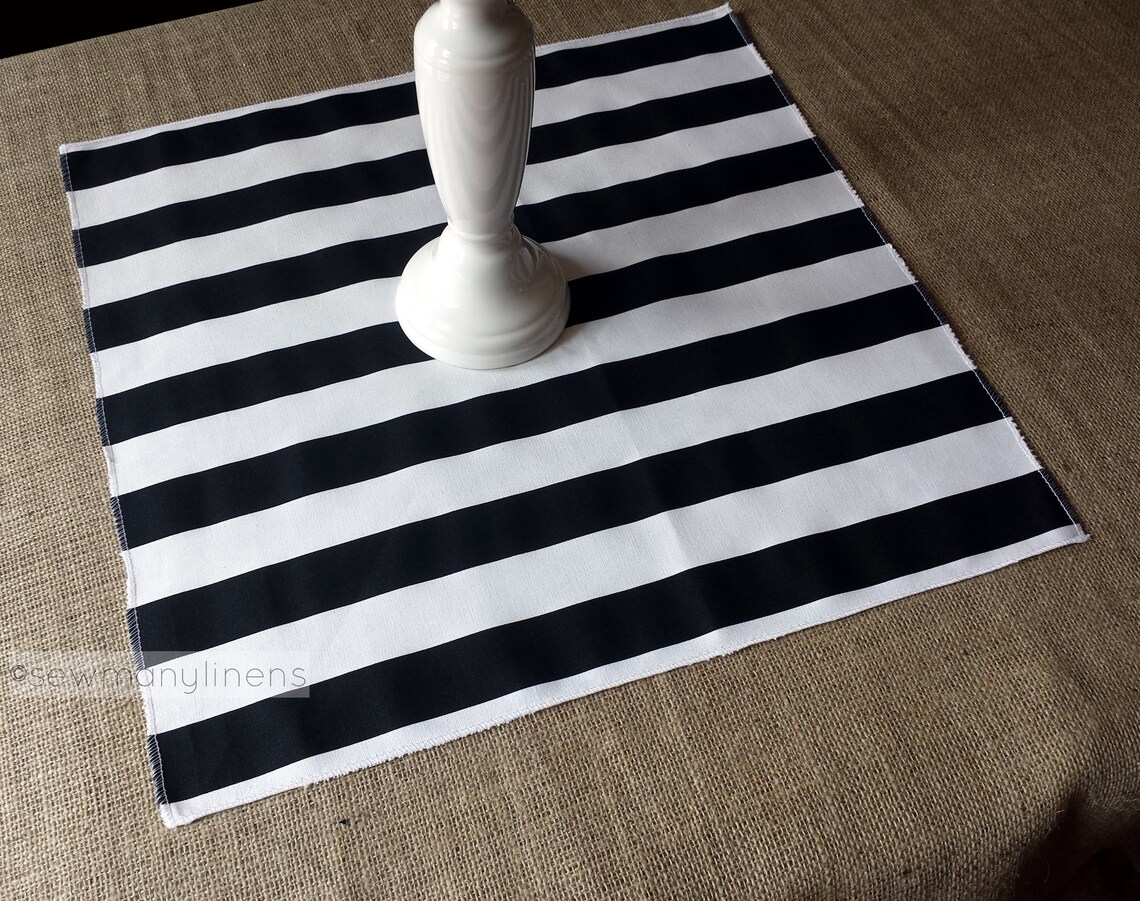 Black Stripe Tablecloth Table Cover Modern Linens Overlay Minimalist ...