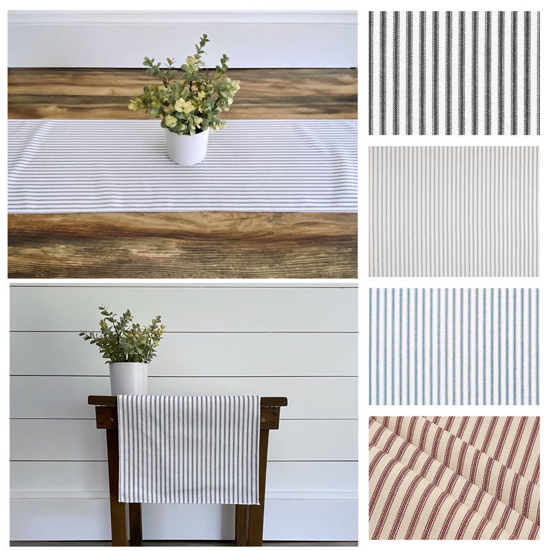 Striped Table Runner - Etsy