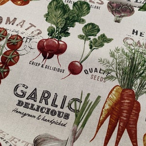 Fresh Vegetables Table Runner Kitchen Home Decor Colorful Garden Linens ...
