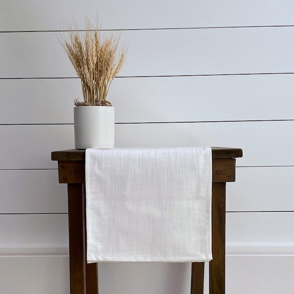 White Table Runner - Etsy