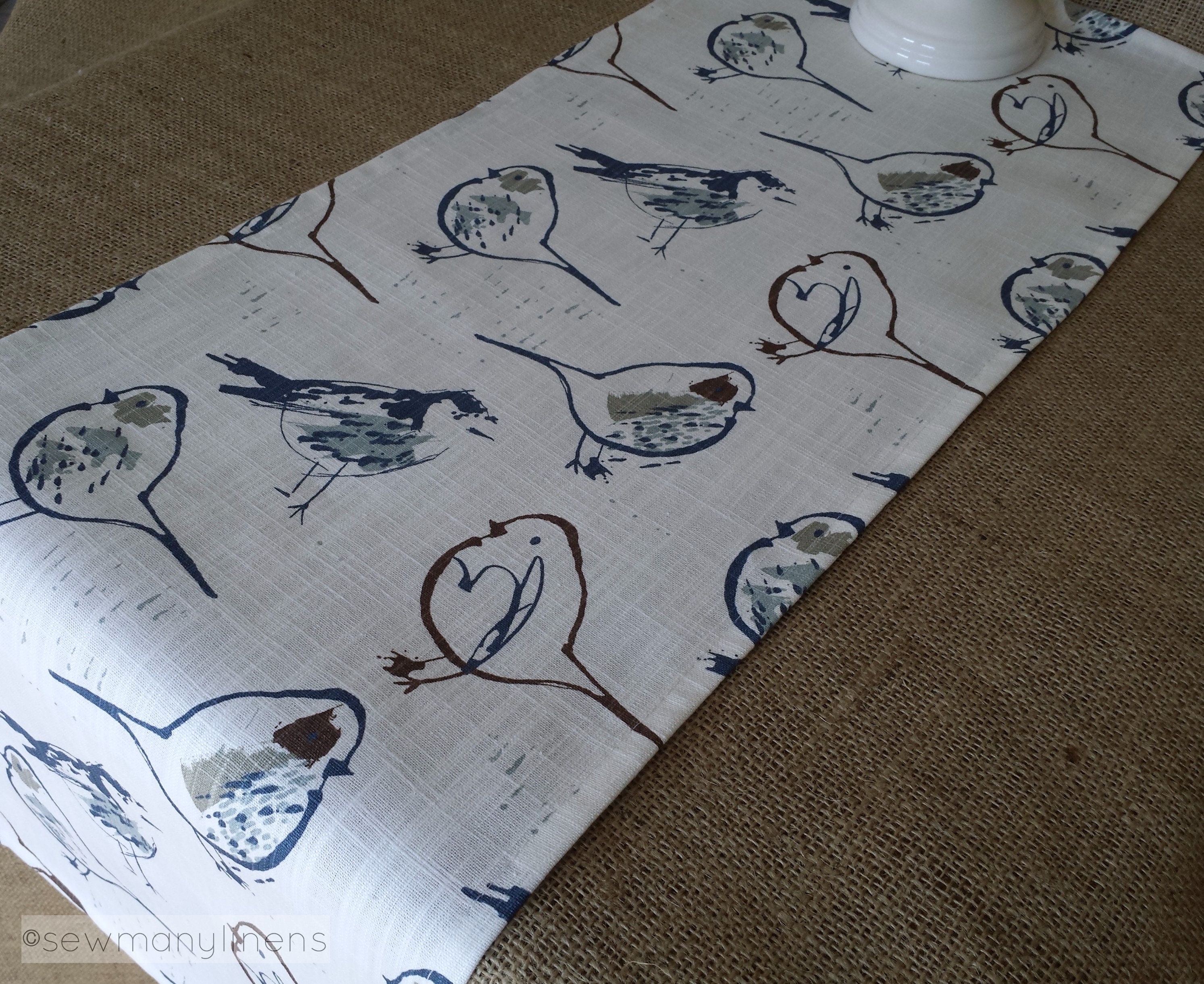 Blue Bird Tablecloth Table Cover Country Rustic Decor Table - Etsy