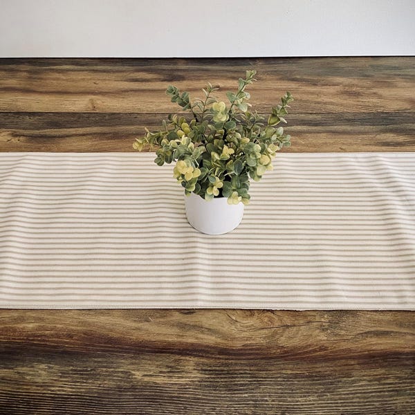 Striped Table Runner - Etsy