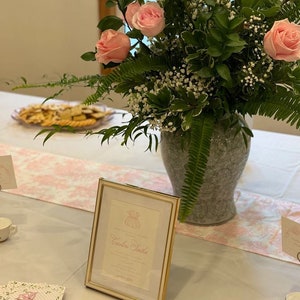 Light Pink Toile Table Runner Table Centerpiece Traditional Table ...