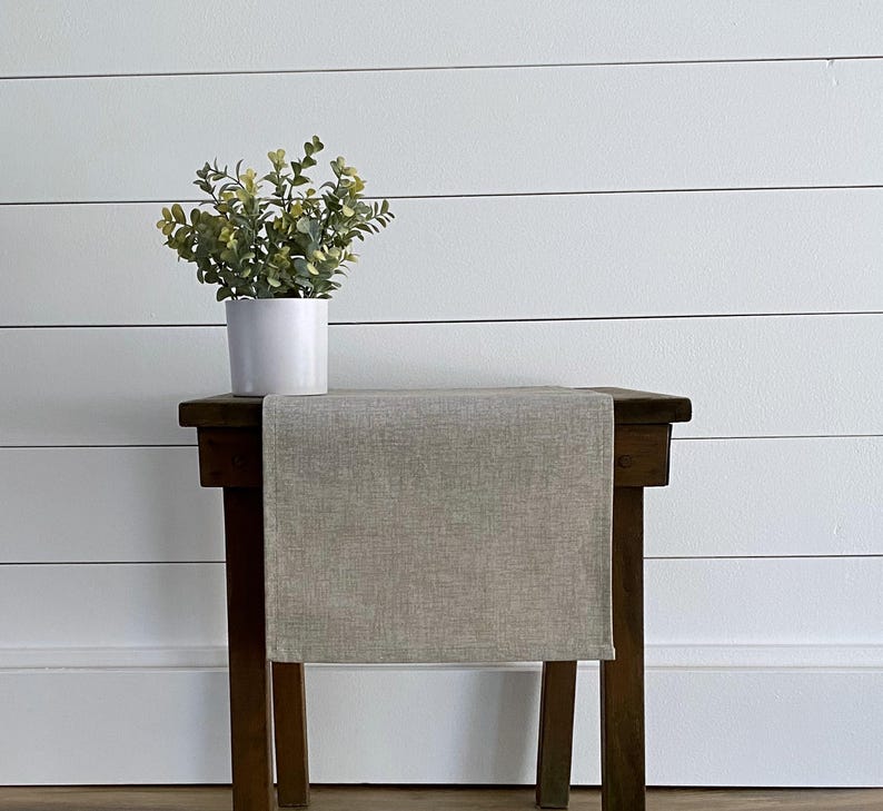 Tan Beige Table Runner Natural Neutral Home Decor Centerpiece Dining ...