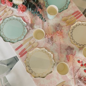 Pink Toile Table Square Overlay Table Cloth Light Pink Colonial Classic ...