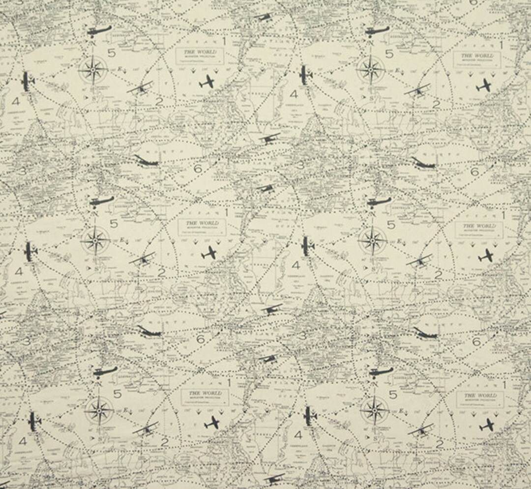 Vintage Airplane Table Runner Table Centerpiece Retro Home Decor Air ...