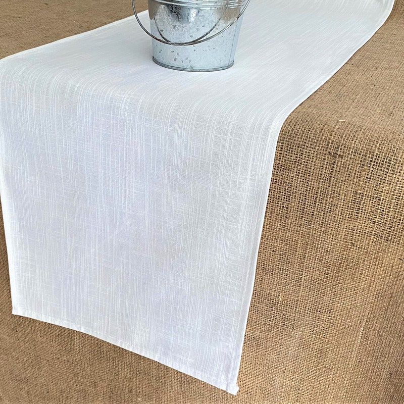 White Table Runner - Etsy
