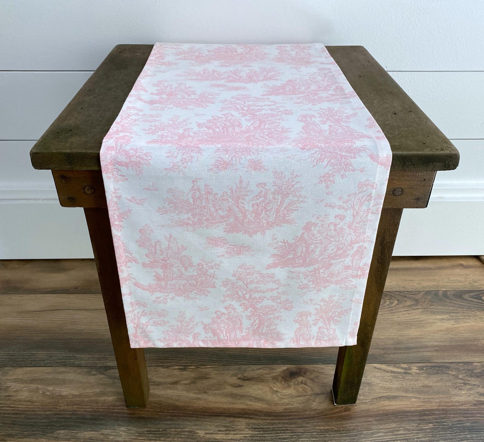 Light Pink Toile Table Runner Table Centerpiece Traditional Table ...