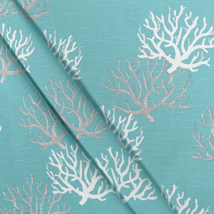 Aqua Blue Tablecloth Table Cover Nautical Linens Overlay Coral Reef Sea ...