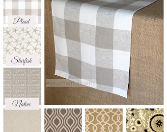 Tan Table Runner | Etsy