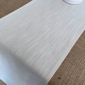Ivory Table Runner Solid off White Textured Linens Runner Natural Centerpiece Linens Kitchen ...