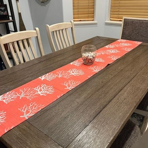 Nautical Table Runner Coral Table Runner Coral Reef Table Centerpiece ...