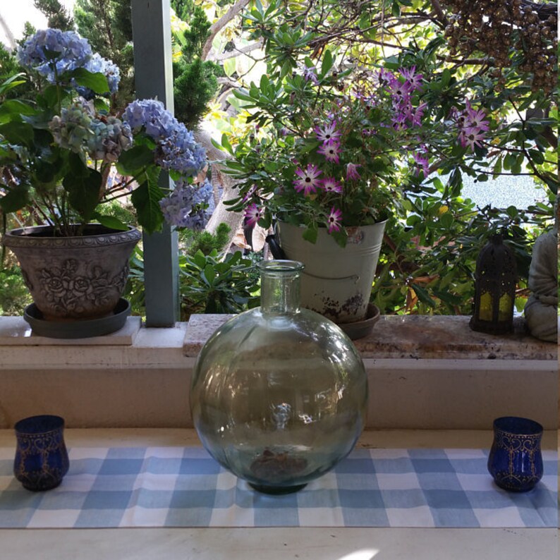 Light Blue Plaid Buffalo Check Table Runner Country Cottage - Etsy