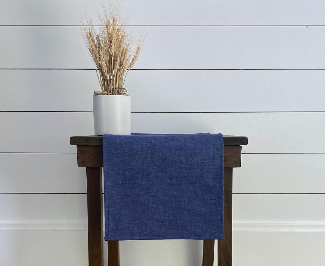 Navy Indigo Blue Table Runner Solid Blue Runner Table Centerpiece ...