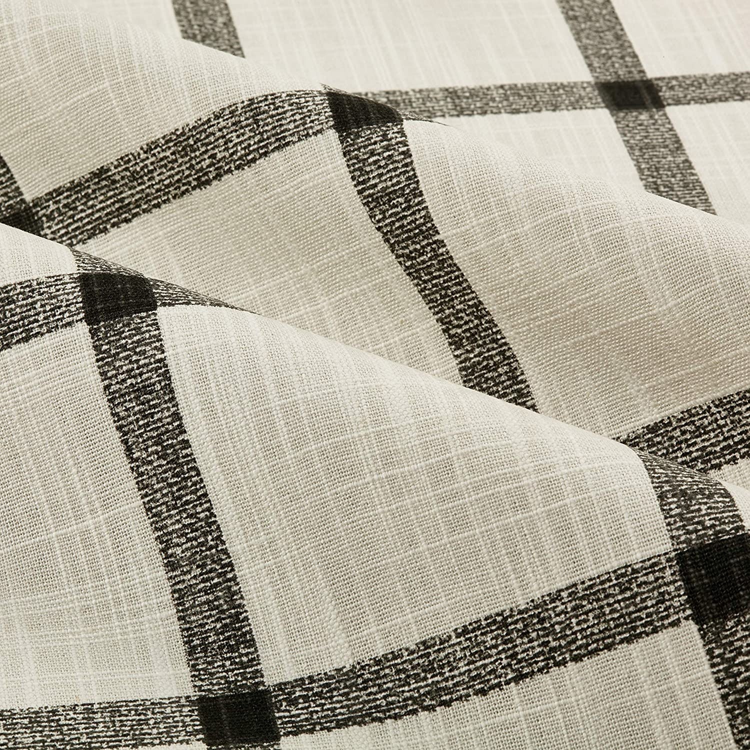 Windowpane Plaid Curtain Panels Modern Farmhouse Home Decor | Etsy