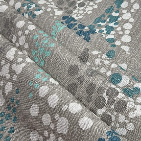 Gray Curtain Panels Vintage Home Decor Rustic Decor Turquoise - Etsy