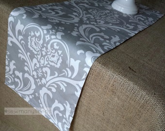 Grey Table Runner | Etsy