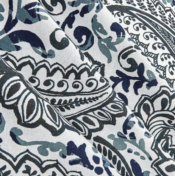 Navy Blue Table Runner Paisley Home Decor Vintage Pattern - Etsy