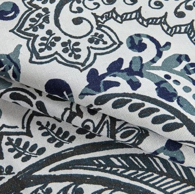 Navy Blue Table Runner Paisley Home Decor Vintage Pattern - Etsy