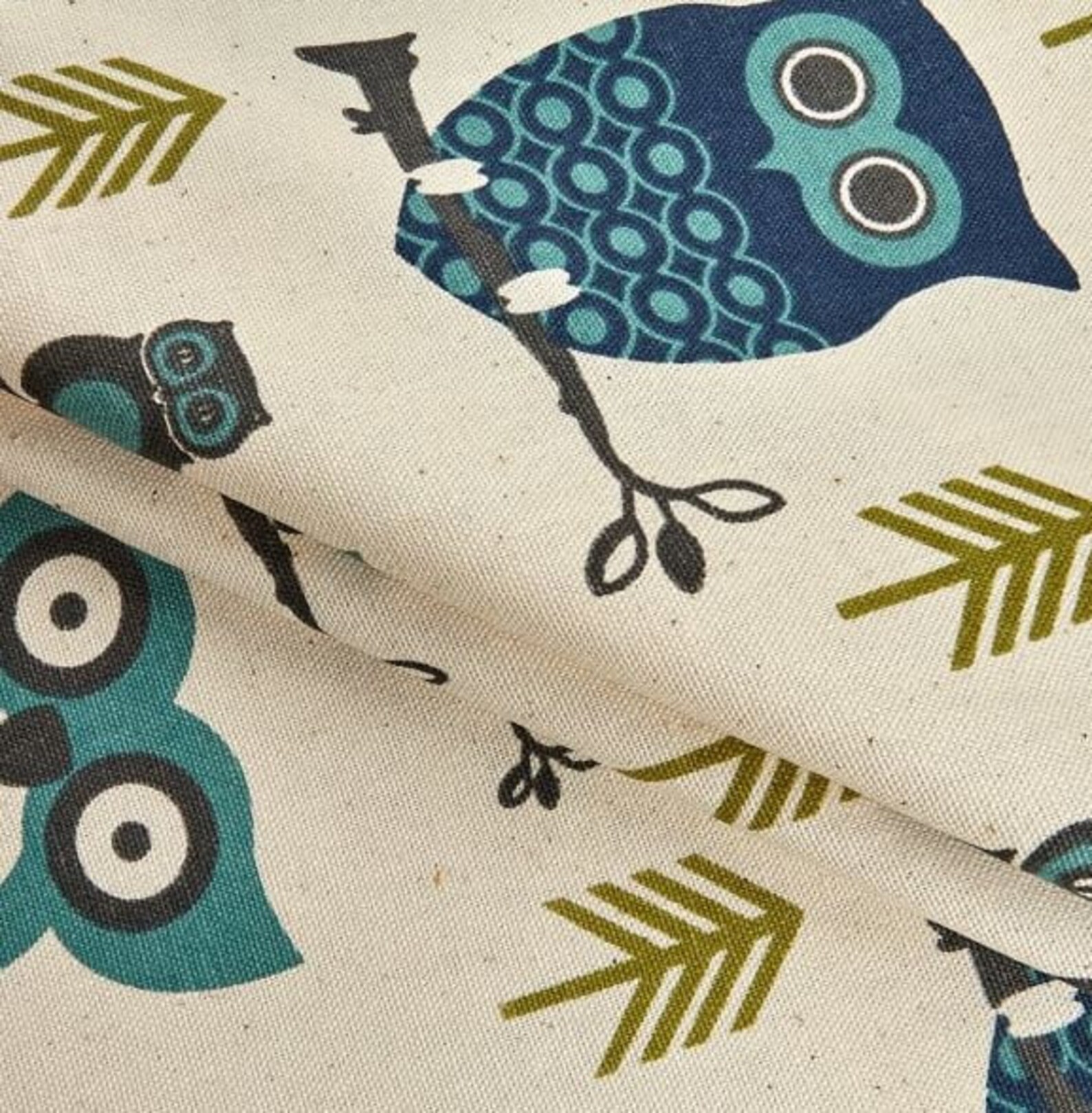 Owl Table Runner Blue Turquoise Table Runner Table Centerpiece | Etsy