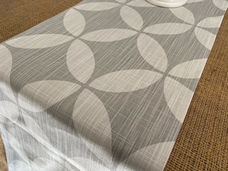 Gray Table Runner Modern Farmhouse Home Decor Table - Etsy