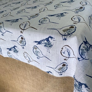 Blue Bird Tablecloth Table Cover Country Rustic Decor Cloth Overlay ...