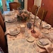 Light Blue Toile Tablecloth Table Cover Linen Toile Table Cloth ...