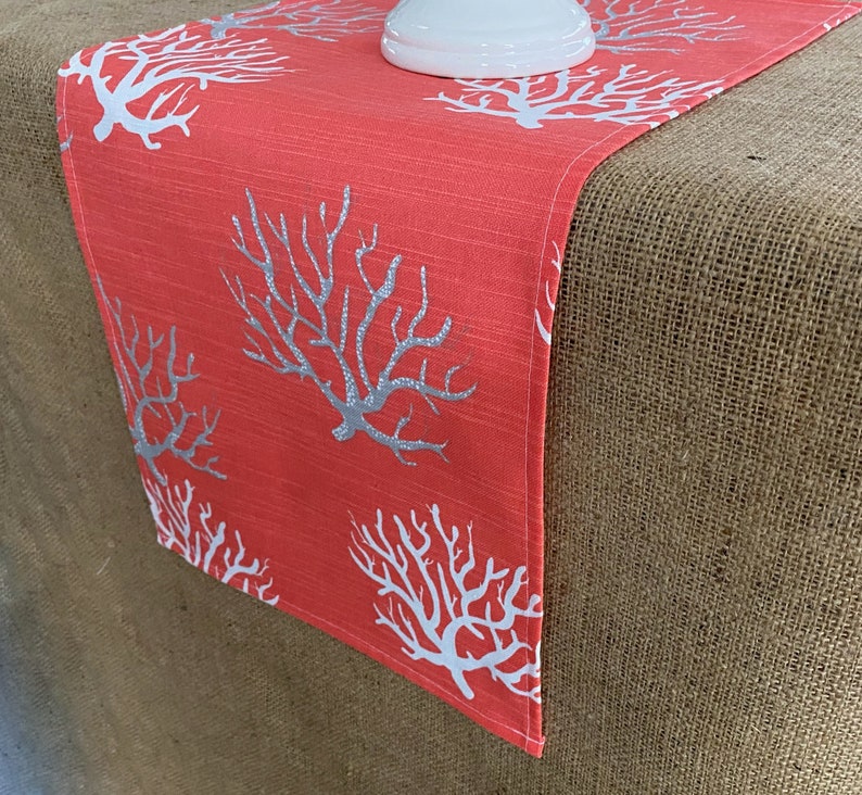 Nautical Table Runner Coral Table Runner Coral Reef Table - Etsy