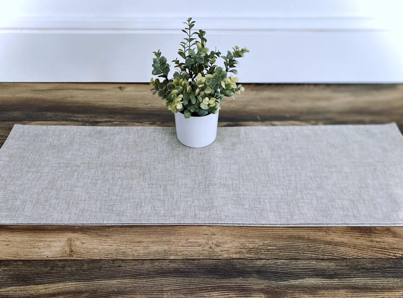 Tan Beige Table Runner Natural Neutral Home Decor Centerpiece Dining ...