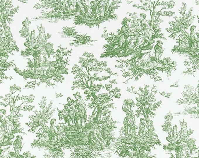 Green Toile Tablecloth Cover Linen Toile Table Cloth French Colonial ...