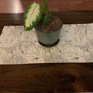 Vintage Airplane Table Runner Table Centerpiece Retro Home Decor Air ...