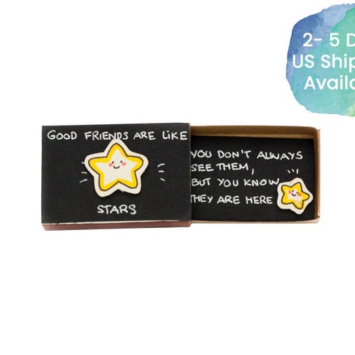 Cute Friendship Matchbox Unique Gift Box for Friends BFF - Etsy