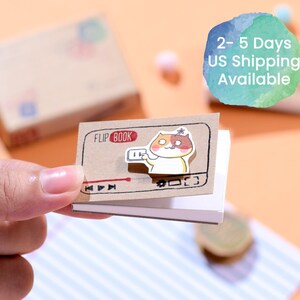 Tiny Flip Book/ Friendship Flipbook/ Animation Book/ Handmade Flipbook ...