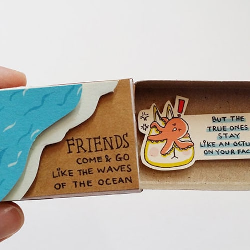 Cute Friendship Matchbox Unique Gift Box for Friends BFF - Etsy