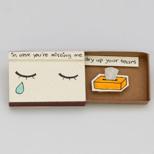 Cute Miss You Card/ Unique Gifts/long Distance Romantic Love Matchbox ...