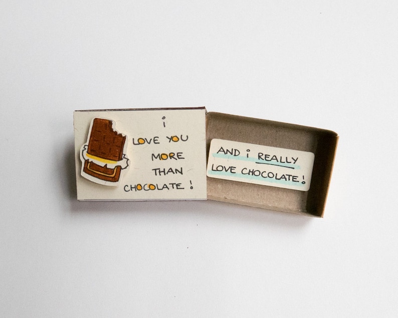 Funny Foodies Love Card/ Chocolate Card/ Love Gift for Her/ Chocolate ...
