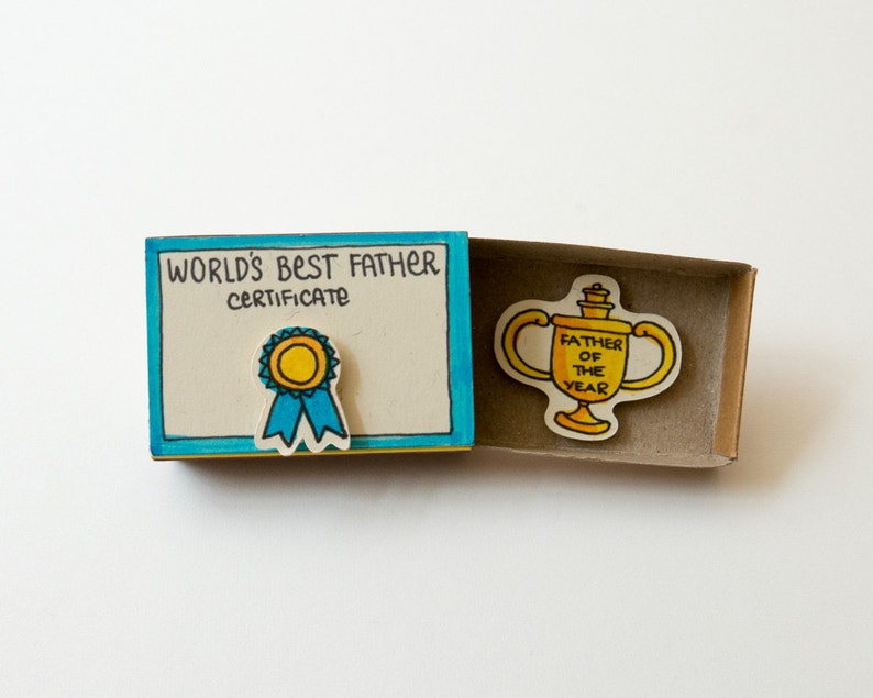 Funny Father's Card Matchbox Unique Father's Day - Etsy