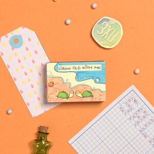 Romantic Love Card/ Turtle Anniversary Card/ Unique Love Gift for Wife ...