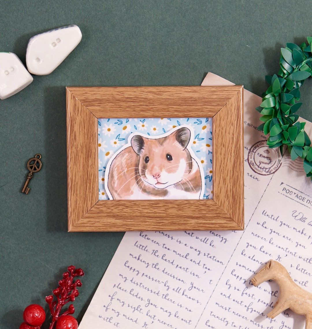 Personalized Pet Portrait, Hamster Portrait, Guinea Pig Portrait ...