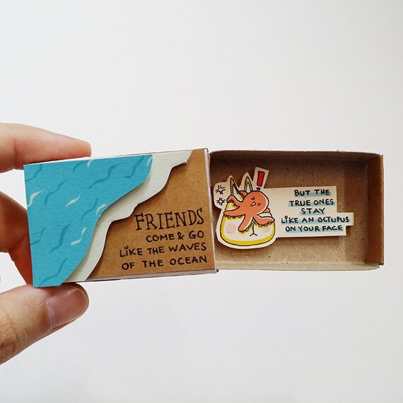 Cute Friendship Matchbox Unique Gift Box for Friends BFF - Etsy