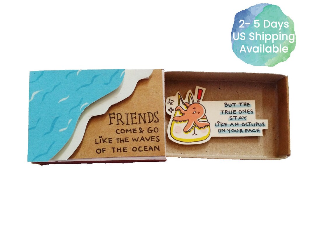 Cute Friendship Matchbox - Unique Gift Box for Friends - BFF Greeting ...