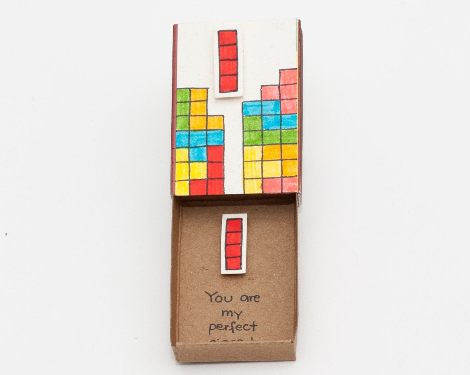 Geeky Love Card/ Tetris Puzzle Card / Unique Anniversary Gift/ Retro ...