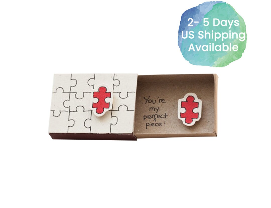 Puzzle Love Card/ Unique Love Gift for Him/ Perfect Piece, Pair, Match ...