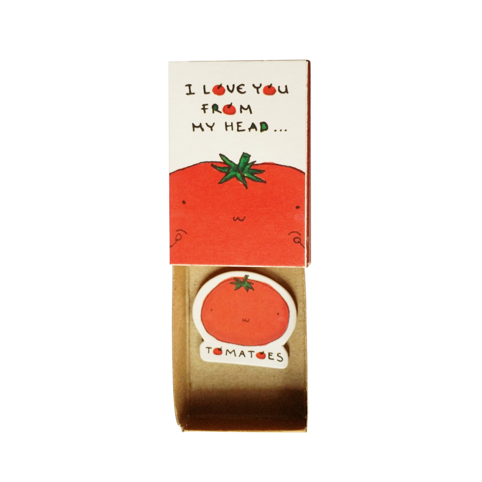 Tomato Pun Love Card, Handmade Matchbox Gift for Wife, Unique Gift for ...